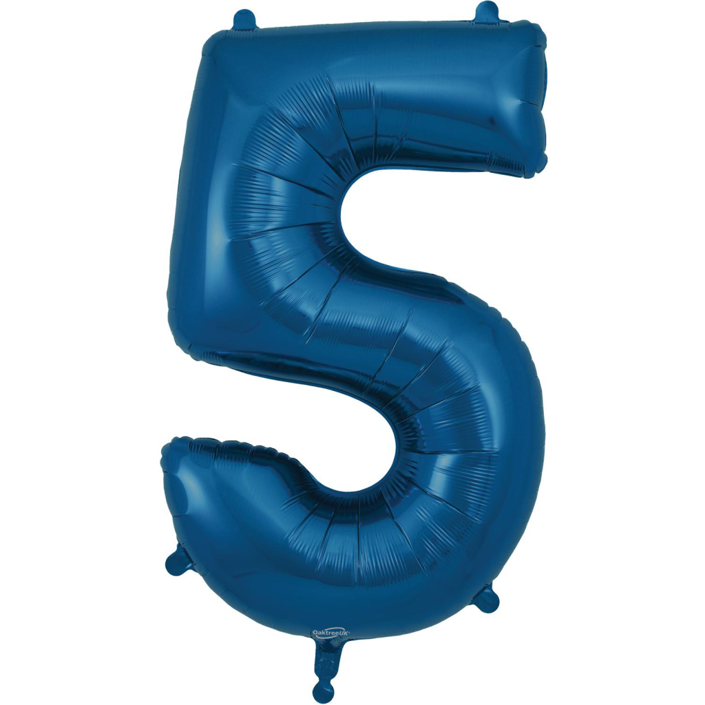 Navy Blue Number 5 Balloon – 34″ Foil – Tons of Fun Balloons