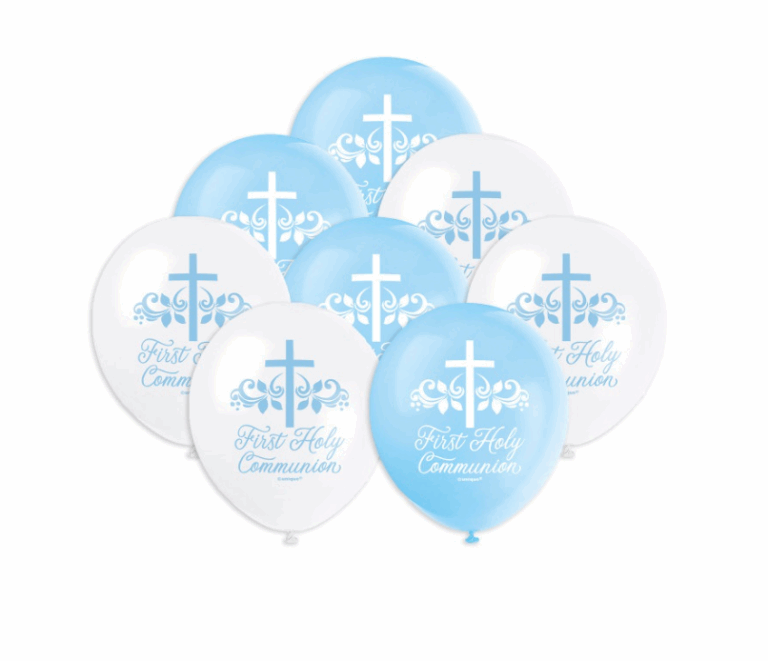 Blue Cross First Holy Communion Balloons – 12″ Latex (8ct) – Tons of ...