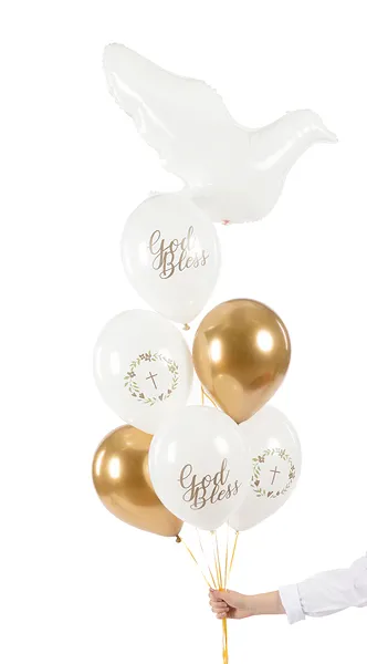 God Bless Communion Mix Balloons – 12″ Latex (6ct) – Tons of Fun Balloons
